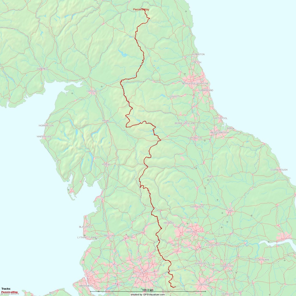 pennine way map 100km | Ireland: 2021 and on
